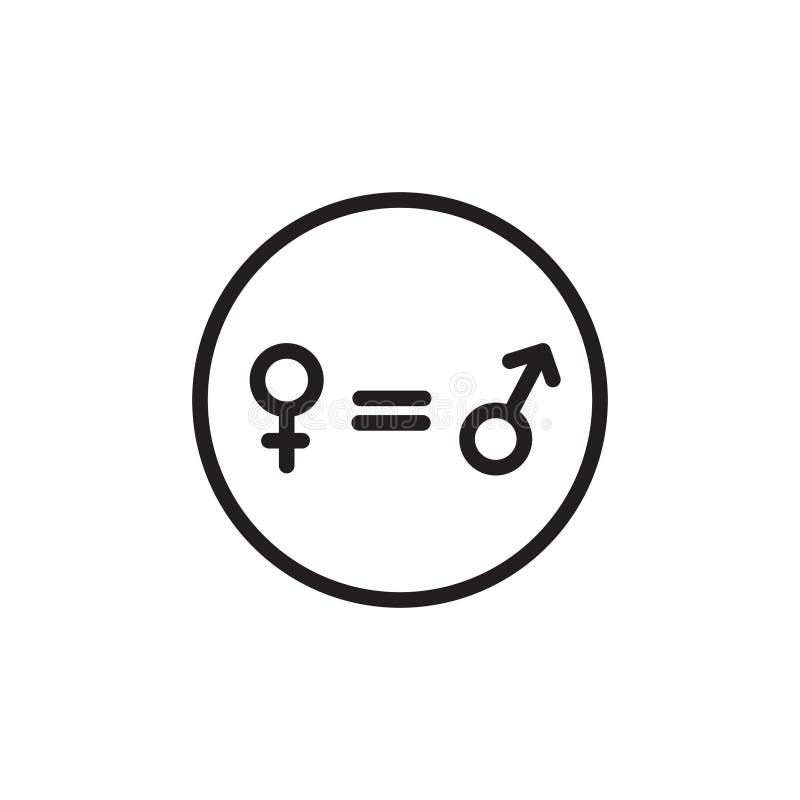 Gender Equality Icon Outline Vector for Web Ui Stock Vector ...