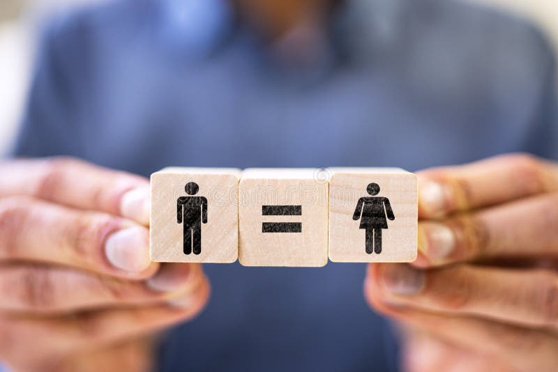 Gender Equality and Parity Law Stock Image - Image of seesaw, young ...