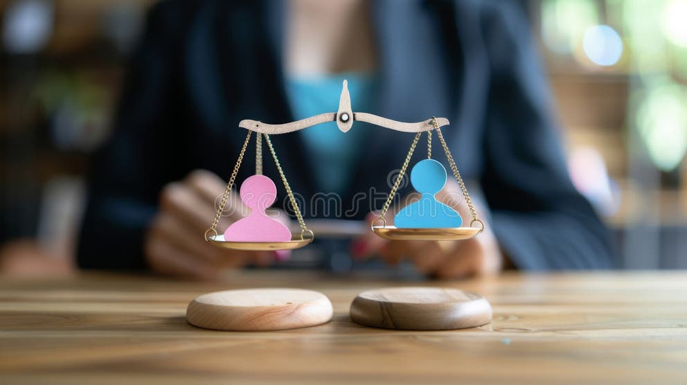 The Gender Equality Scale.AI Generated Image Stock Image - Image of ...