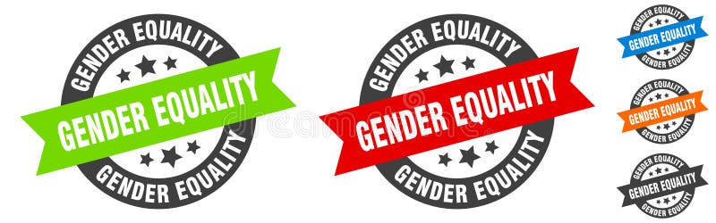 Gender Equality Stamp. Gender Equality Round Ribbon Sticker. Tag Stock ...
