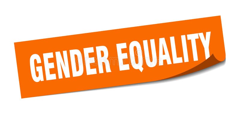 Gender Equality Sticker. Square Isolated Label Sign. Peeler Stock ...