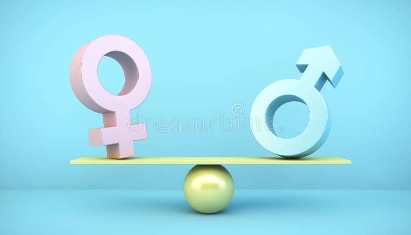 Gender equity symbol, icon stock illustration. Illustration of linear ...