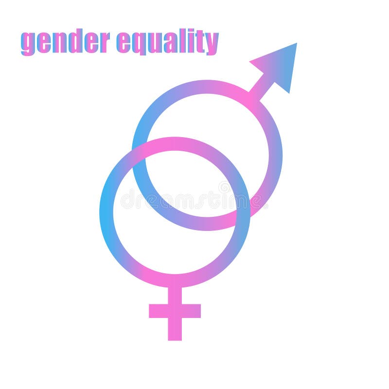 Gender equity symbol, icon stock illustration. Illustration of linear ...