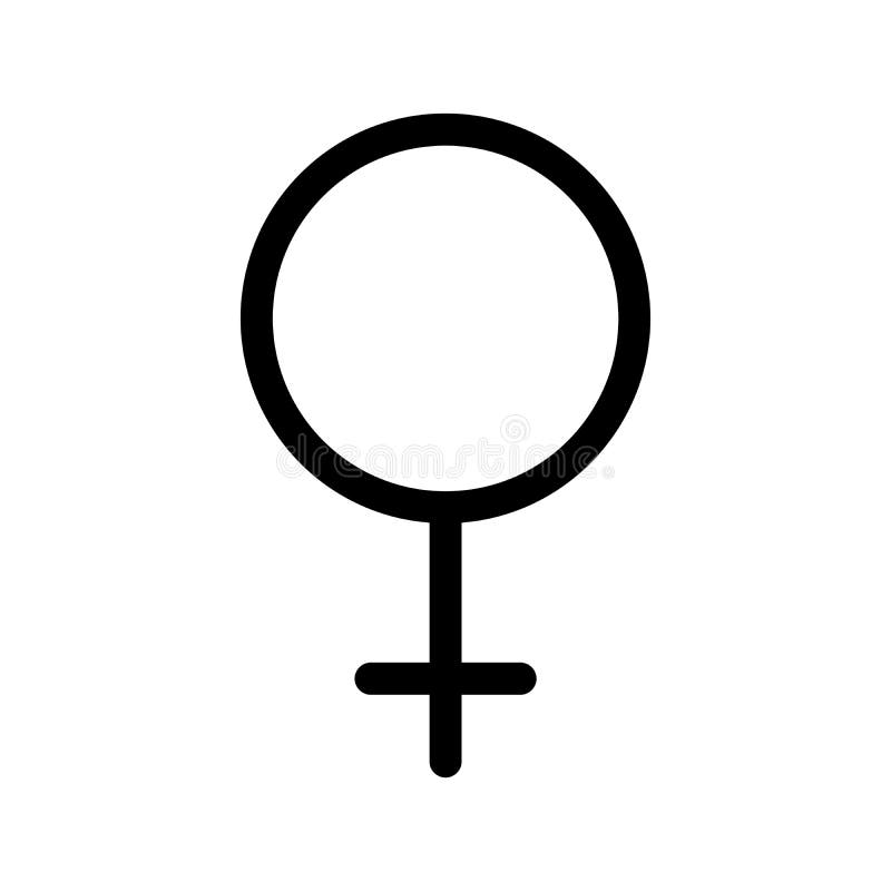 Gender Female Flat Outline Icon Stock Vector Illustration Of Male