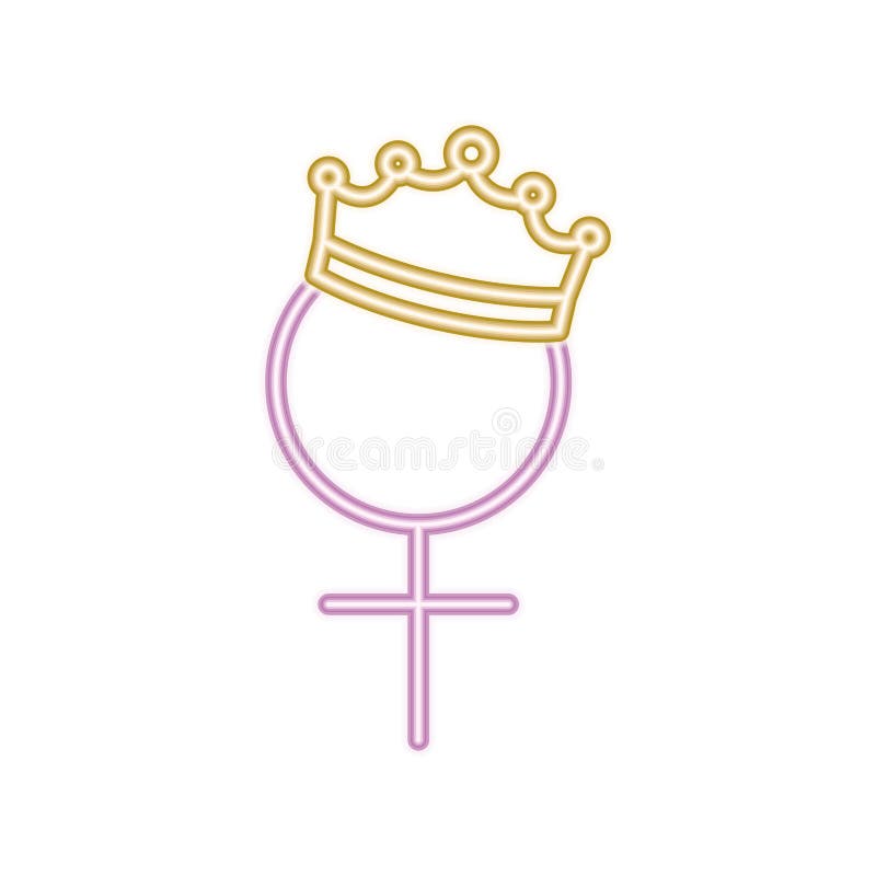 Gender Female Symbol with Crown Stock Vector - Illustration of holiday ...