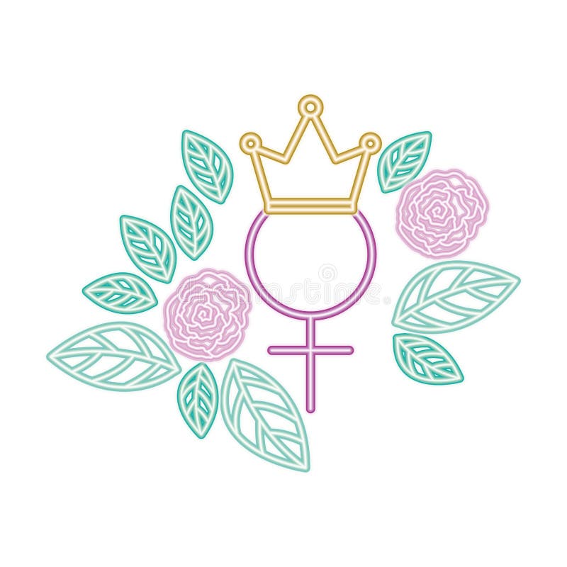 Gender Female Symbol with Crown Stock Vector - Illustration of holiday ...