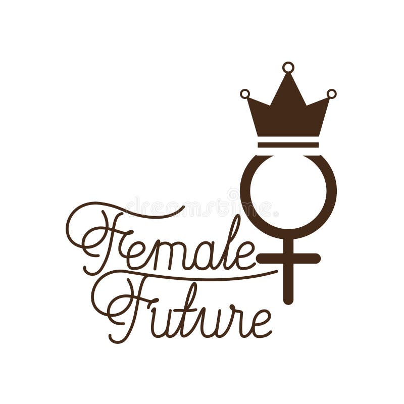Gender Female Symbol with Crown Stock Vector - Illustration of flat ...