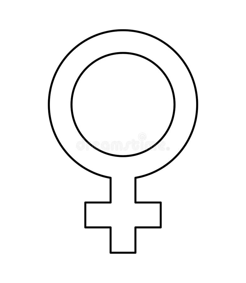 Gender Female Symbol With Ribbon Stock Illustration Illustration Of