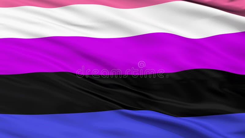 Gender Fluidity Pride Close Up Waving Flag Stock Video - Video of ...