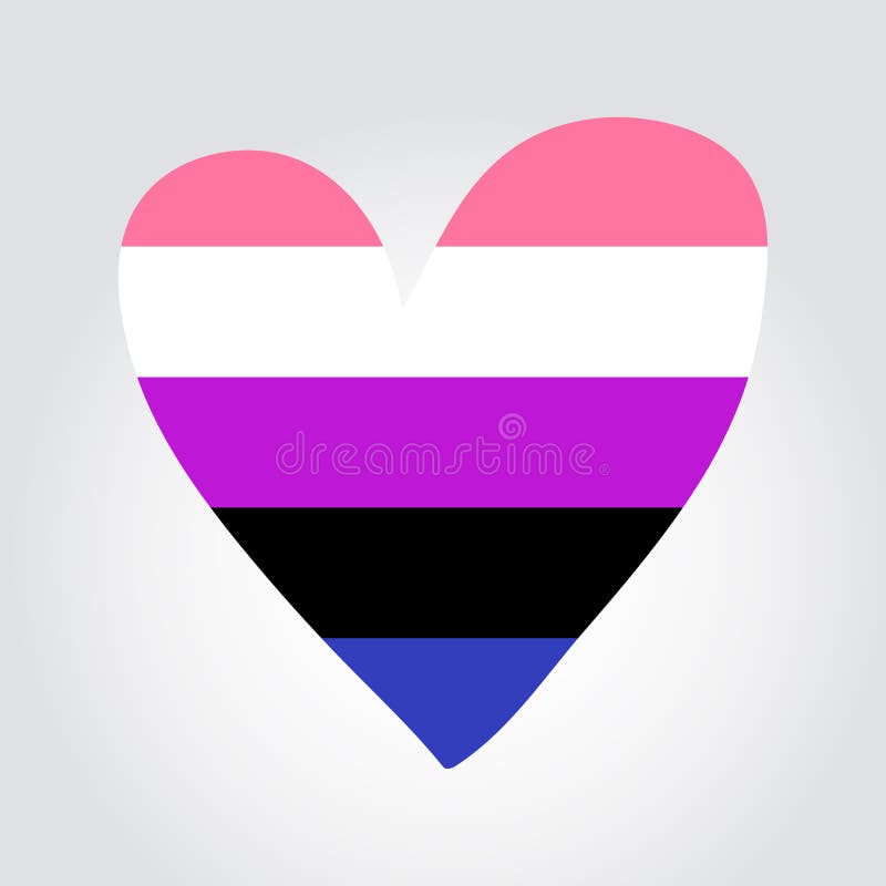 Gender Fluidity Pride Flag in a Form of Peace Symbol Stock Vector ...