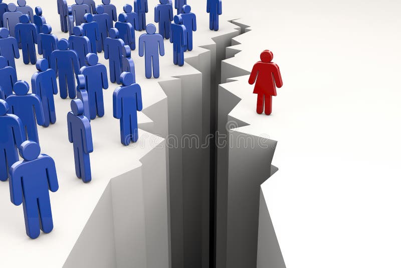 Gender Gap stock illustration. Illustration of difference - 22265395