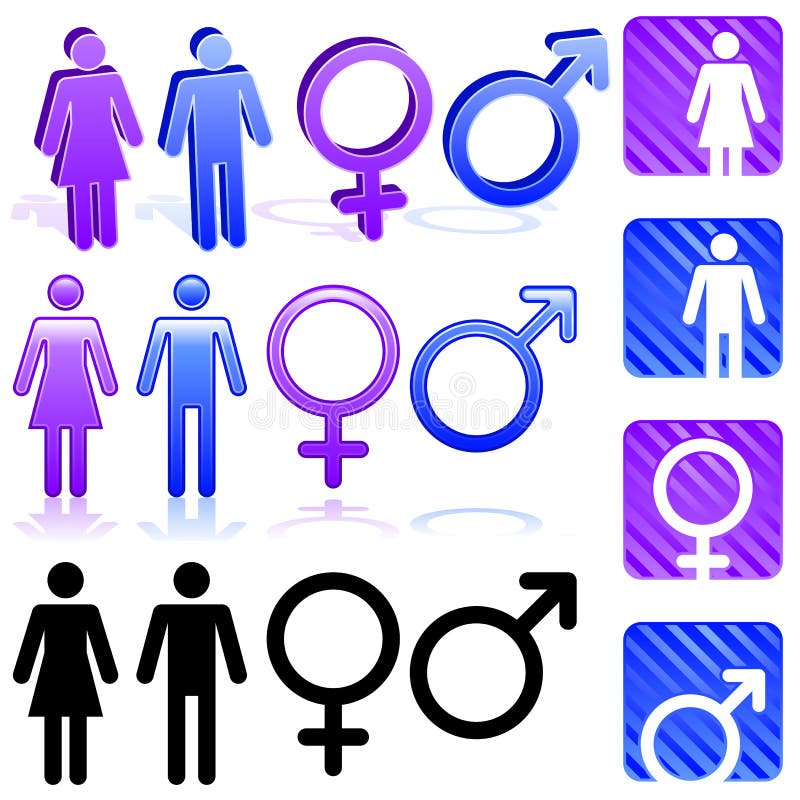 Gender icons stock vector. Illustration of woman, mars - 16024632