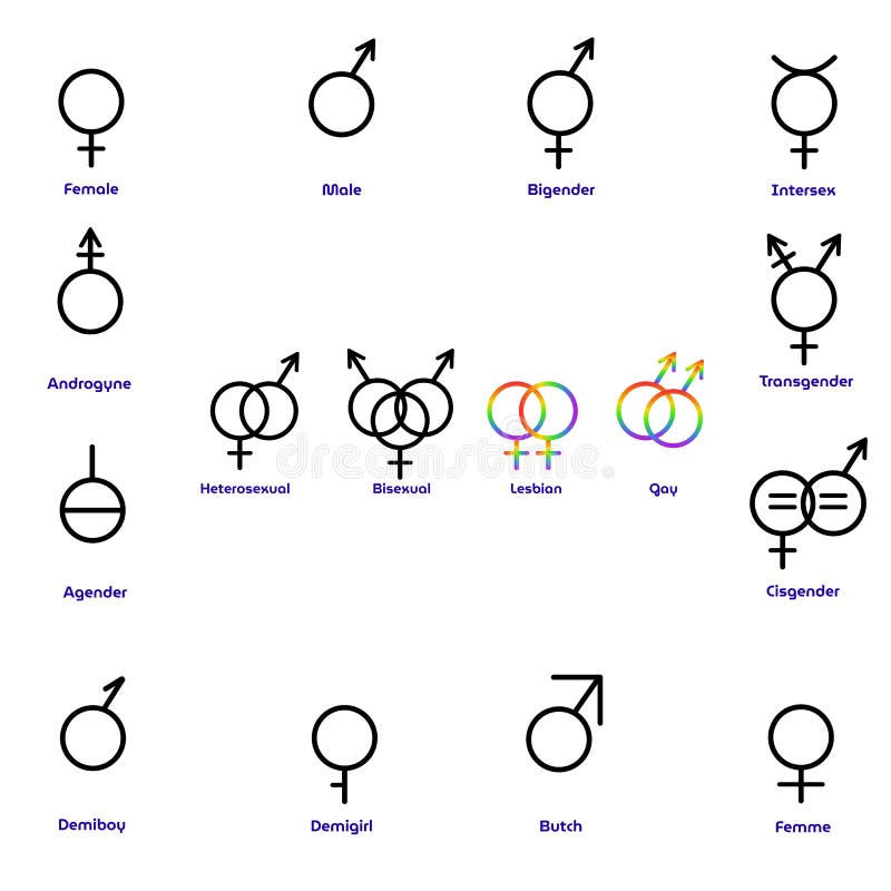 Symbols Sexual Orientation Gender Stock Illustrations 461 Symbols