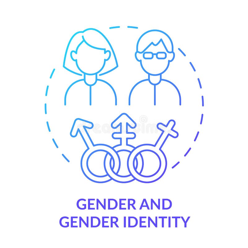 Gender and Gender Identity Blue Gradient Concept Icon Stock Vector ...