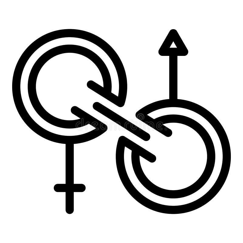 The Genderqueer Gender Sexual Orientation Sign Symbol Against A White