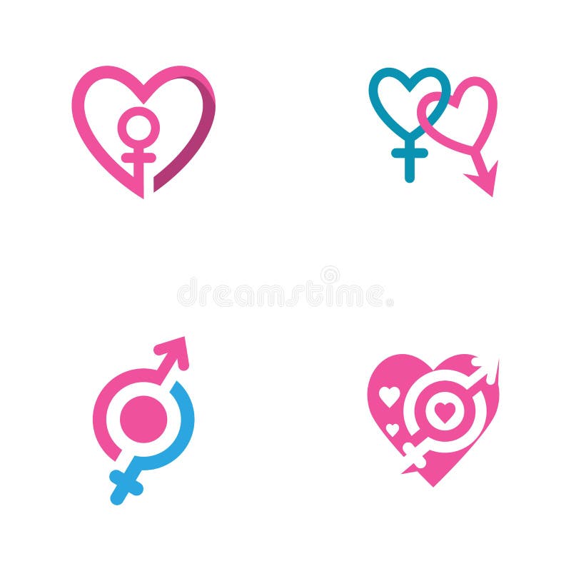 Gender Illustration Template Vector Icon Stock Vector - Illustration of ...