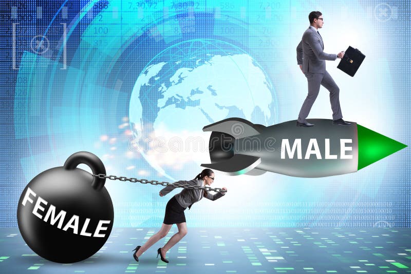 Gender Inequality Concept in Career Stock Image - Image of progression ...