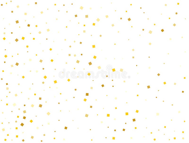 Gender Neutral Gold Square Confetti. Vector Illustration Stock Vector ...