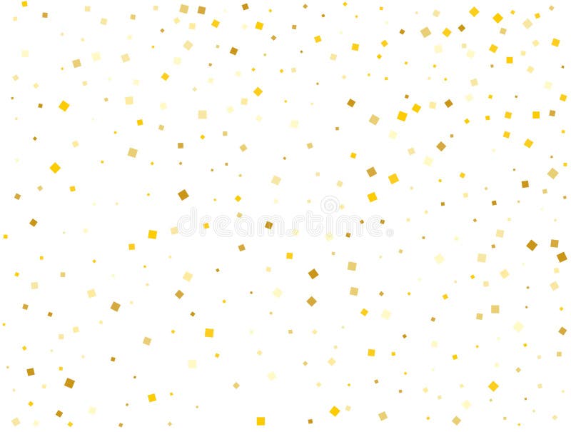 Gender Neutral Gold Square Confetti. Vector Illustration Stock Vector ...