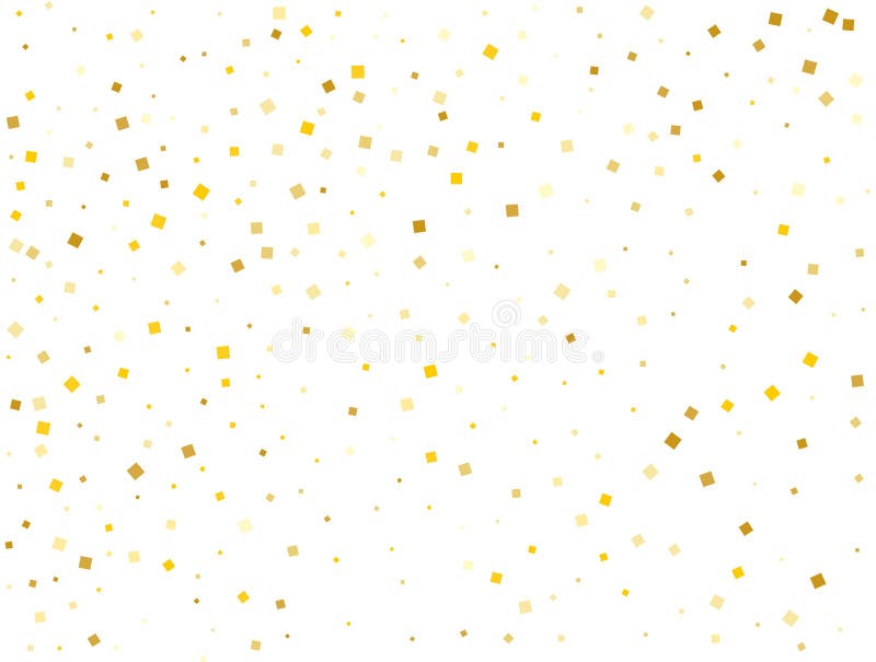 Gender Neutral Gold Square Confetti. Vector Illustration Stock Vector ...