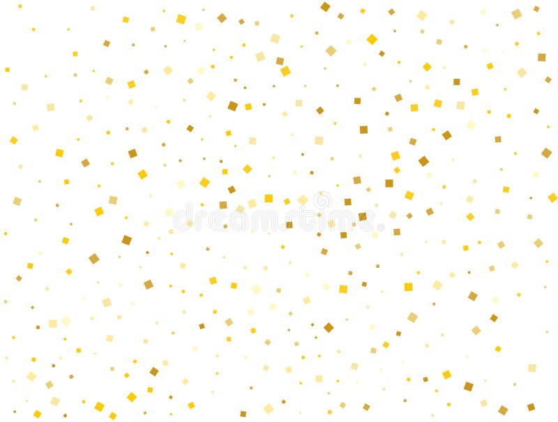 Gender Neutral Gold Square Confetti. Vector Illustration Stock Vector ...