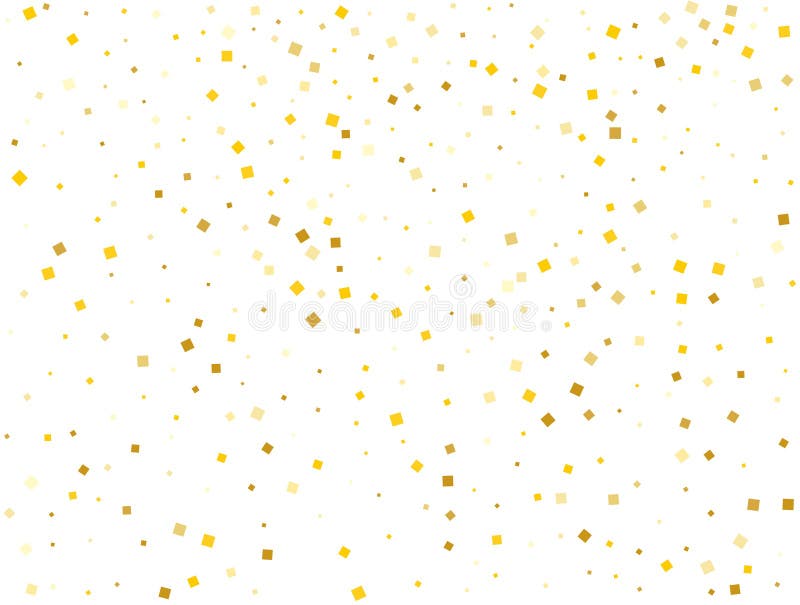 Gender Neutral Gold Square Confetti. Vector Illustration Stock ...