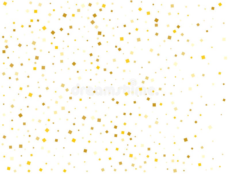 Gender Neutral Gold Square Confetti. Vector Illustration Stock Vector ...