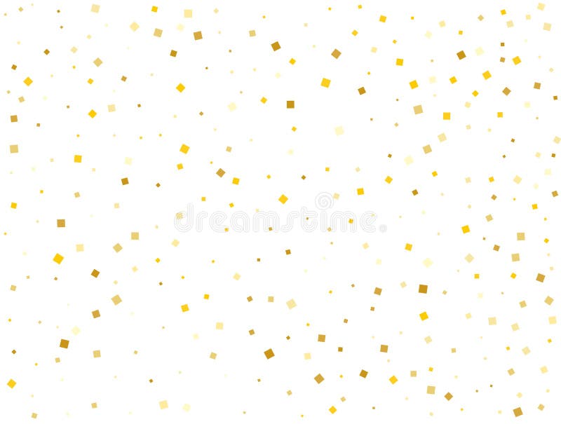 Gender Neutral Gold Square Confetti. Vector Illustration Stock Vector ...