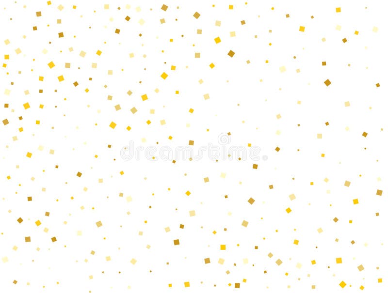 Gender Neutral Gold Square Confetti. Vector Illustration Stock Vector ...