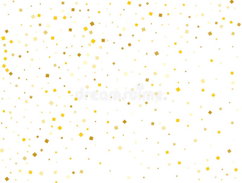 Gender Neutral Gold Square Confetti. Vector Illustration Stock Vector ...