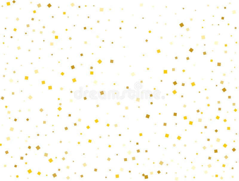 Gender Neutral Gold Square Confetti. Vector Illustration Stock Vector ...
