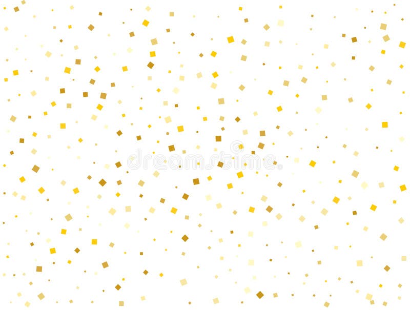 Gender Neutral Gold Square Confetti. Vector Illustration Stock Vector ...