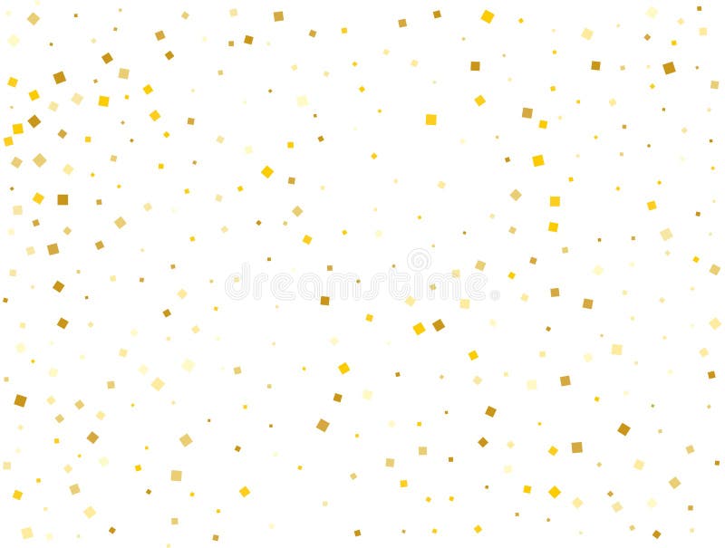Gender Neutral Gold Square Confetti. Vector Illustration Stock Vector ...