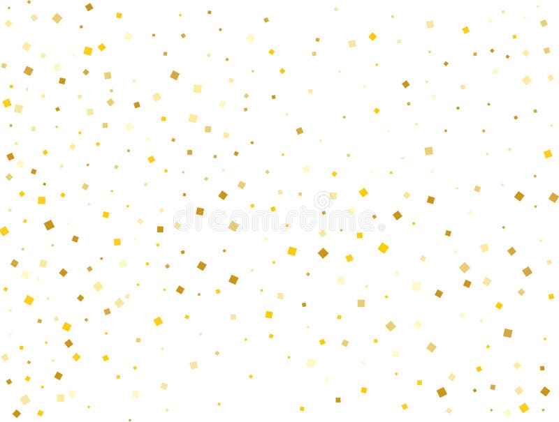 Gender Neutral Gold Square Confetti. Vector Illustration Stock Vector ...