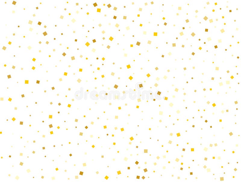 Gender Neutral Gold Square Confetti. Vector Illustration Stock Vector ...
