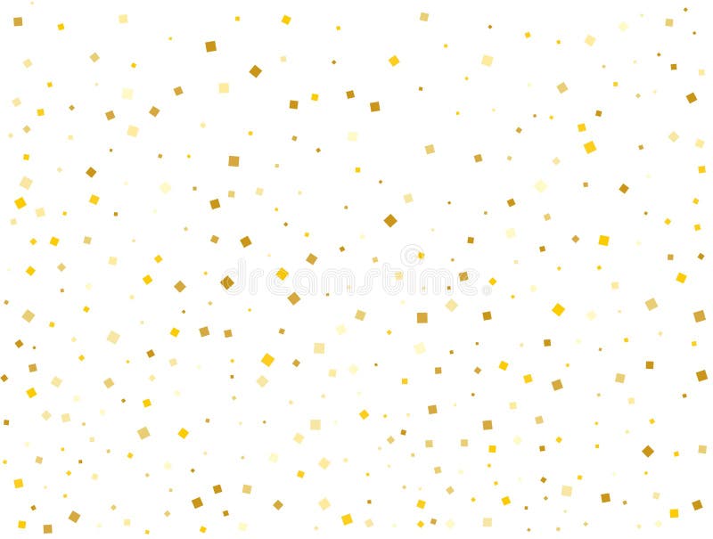 Gender Neutral Gold Square Confetti. Vector Illustration Stock Vector ...