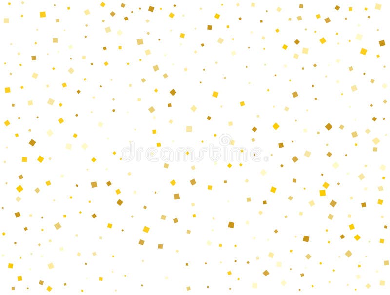 Gender Neutral Gold Square Confetti. Vector Illustration Stock Vector ...