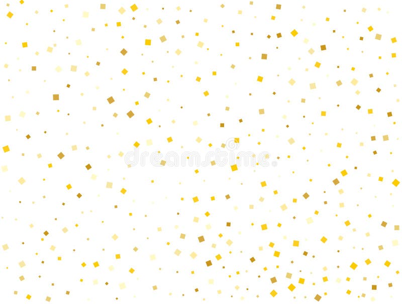 Gender Neutral Gold Square Confetti. Vector Illustration Stock Vector ...