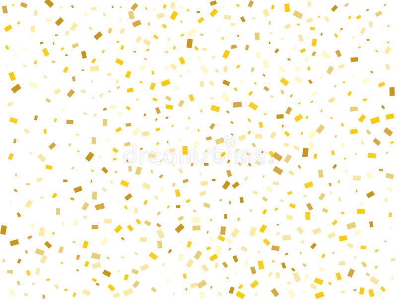 Gender Neutral Golden Rectangles Confetti Background. Vector ...