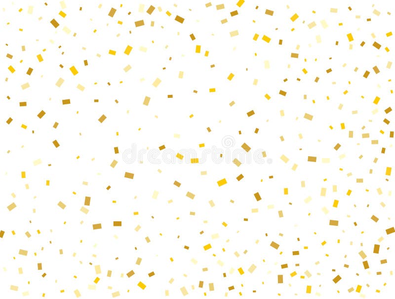 Gender Neutral Golden Rectangles Confetti Background. Vector ...