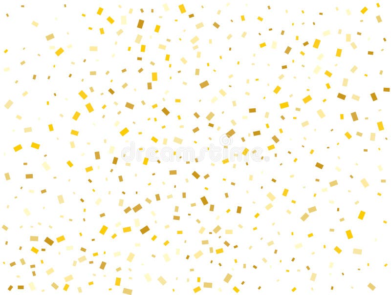 Gender Neutral Golden Rectangles Confetti Background. Vector ...