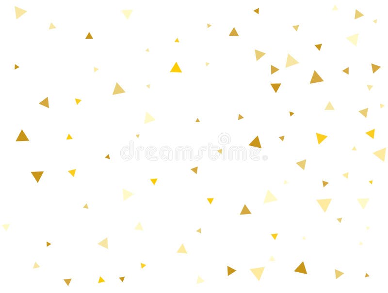 Gender Neutral Golden Triangular Confetti Background. Vector ...