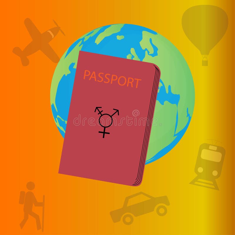 Passport with Transgender Symbol on it Stock Vector - Illustration of ...