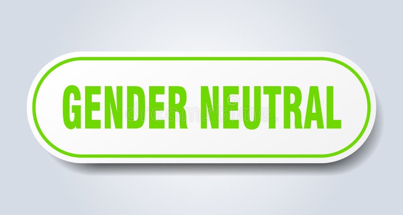 Gender Neutral Sign. Rounded Isolated Button. White Sticker Stock ...