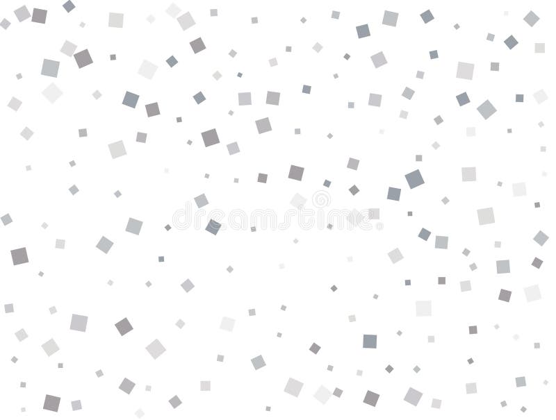 Gender Neutral Silver Square Confetti. Vector Illustration Stock Vector ...