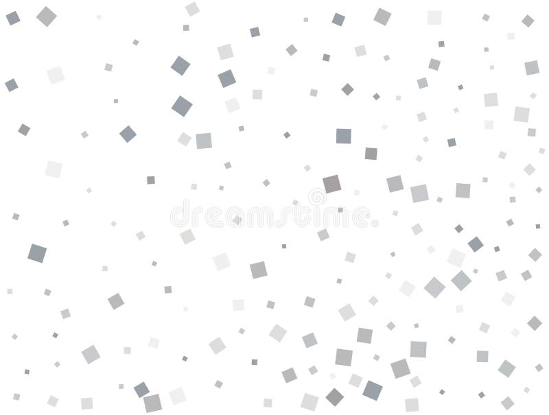Gender Neutral Silver Square Confetti. Vector Illustration Stock ...
