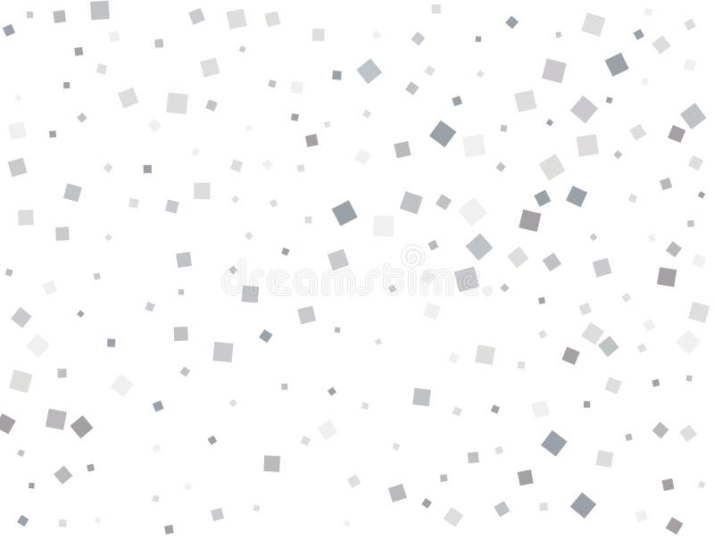 Gender Neutral Silver Square Confetti. Vector Illustration Stock Vector ...
