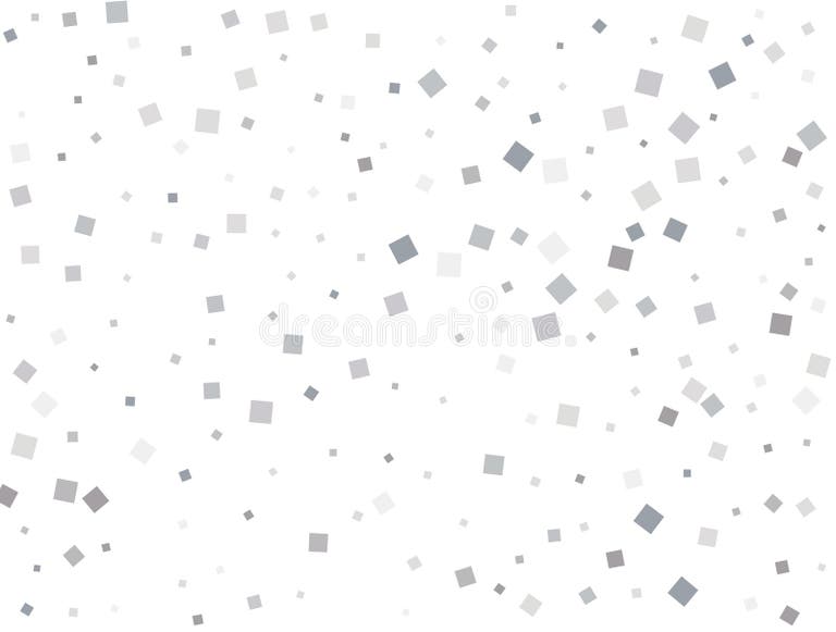 Gender Neutral Silver Square Confetti. Vector Illustration Stock Vector ...