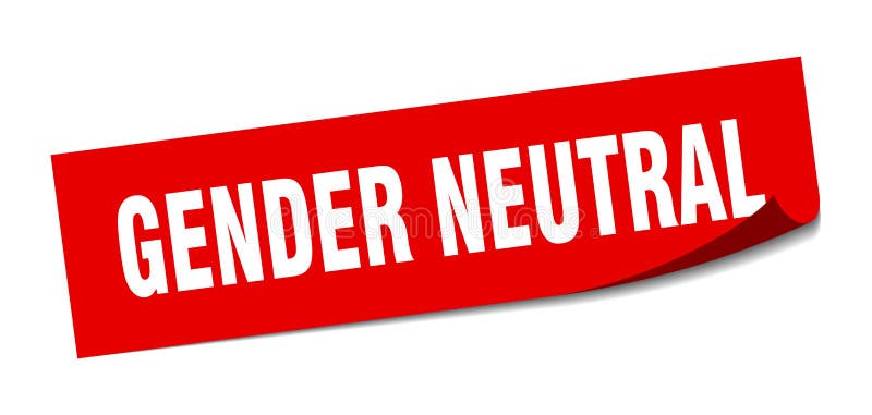 Gender Neutral Sticker. Square Isolated Label Sign. Peeler Stock Vector ...