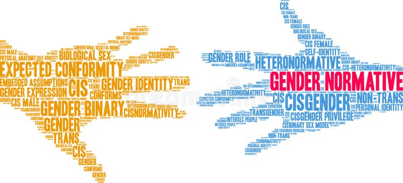 Gender Normative Word Cloud Stock Illustration - Illustration of ...